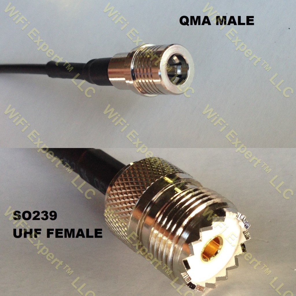 RG58 QMA MALE to SO239 UHF Female Coaxial RF Pigtail Cable – RF Coaxial ...
