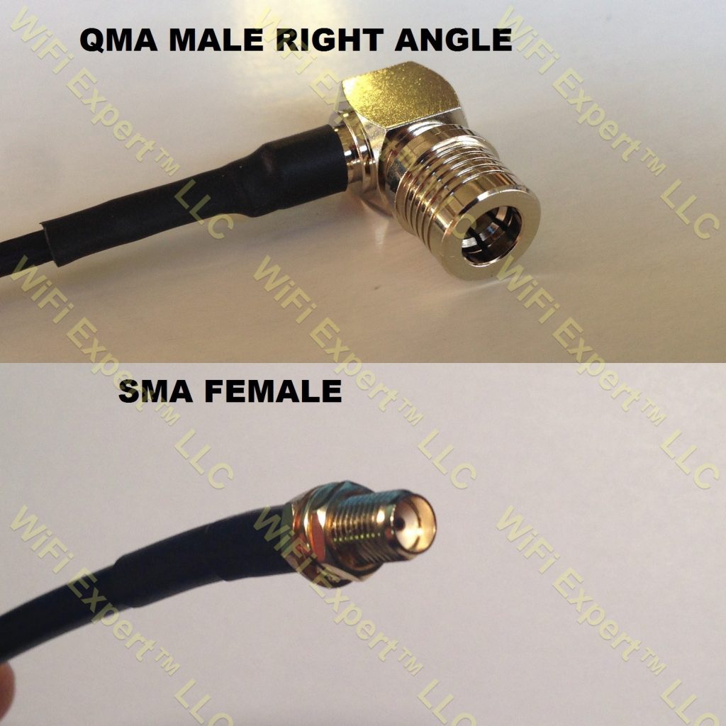 LMR100 QMA MALE ANGLE to SMA FEMALE Coaxial RF Pigtail Cable – RF ...