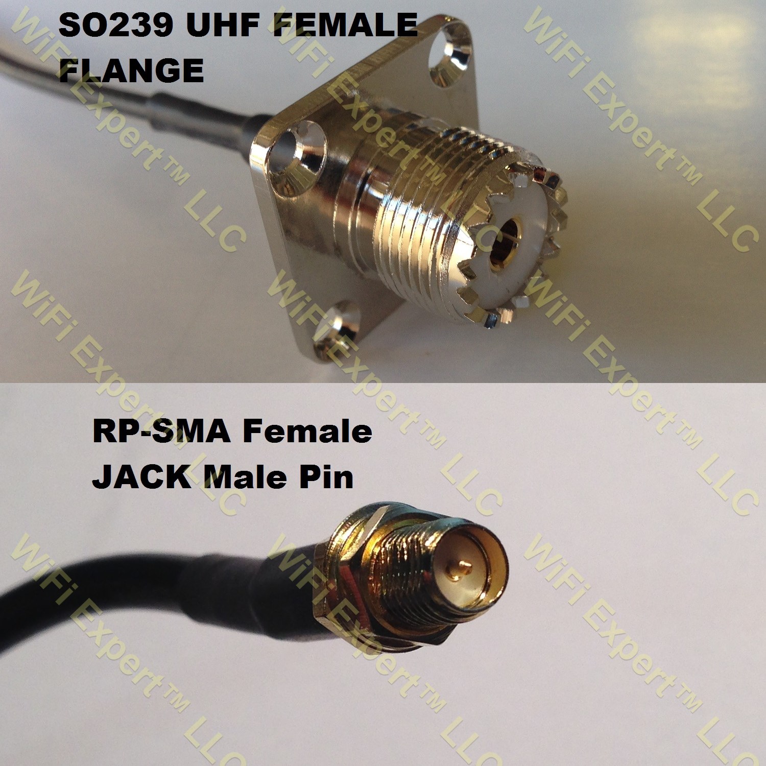 RG58 UHF Female Flange to RP-SMA FEMALE Coaxial RF Pigtail Cable – RF ...