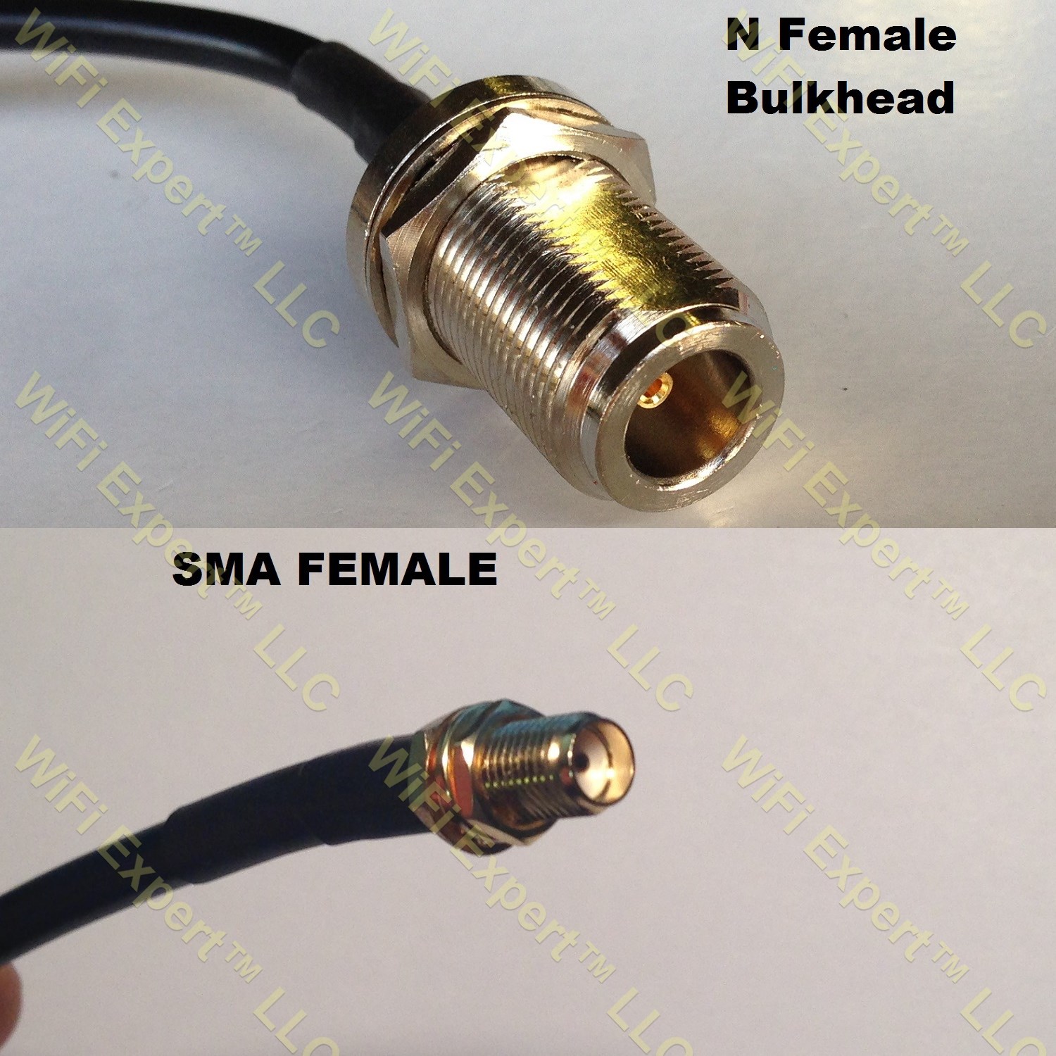 RG402 N FEMALE BULKHEAD to SMA FEMALE Coaxial RF Pigtail Cable – RF ...