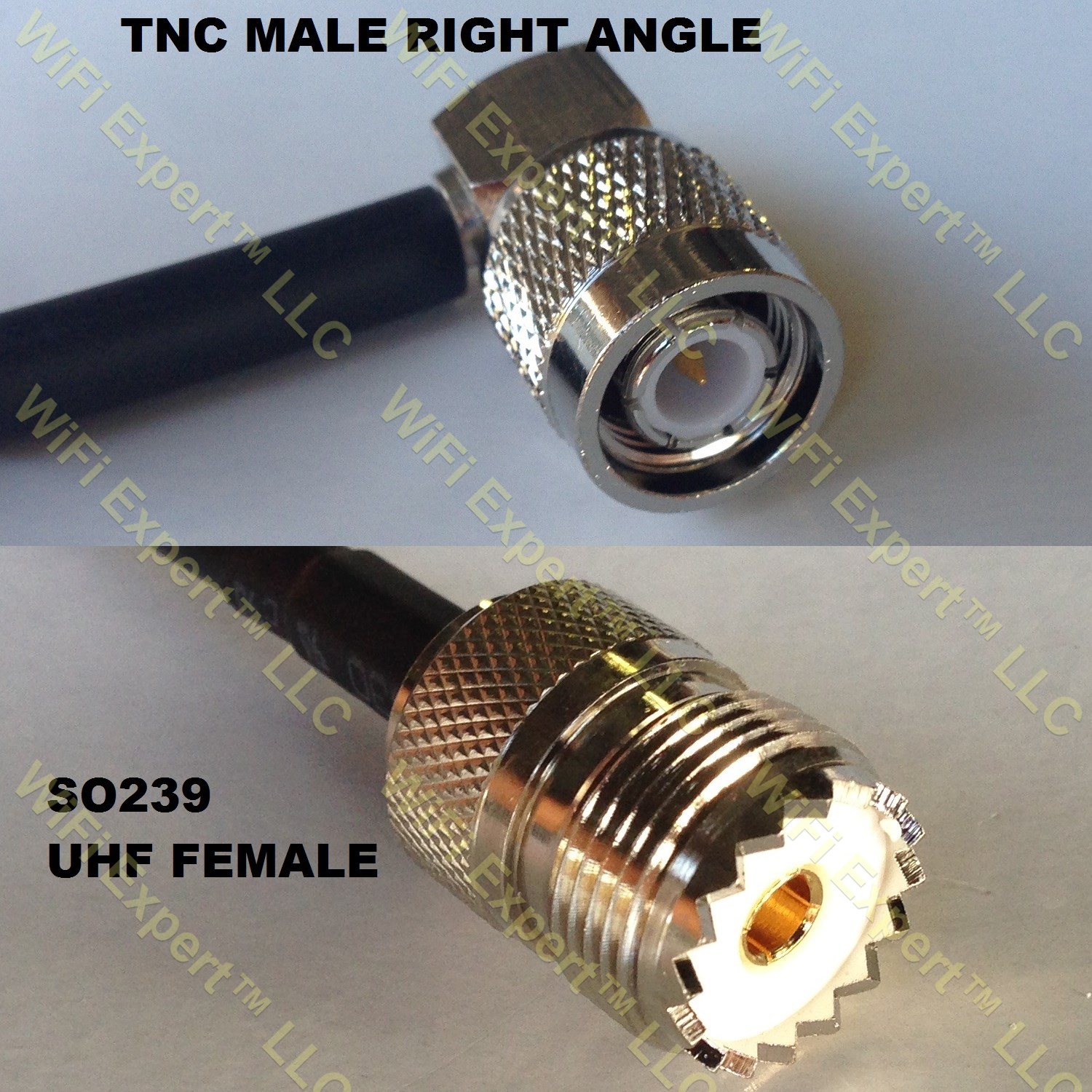 RG58 TNC Male Angle to SO239 UHF Female Coaxial RF Pigtail Cable – RF ...