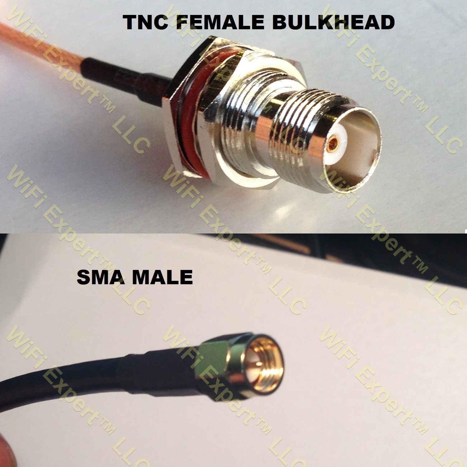 RG400 TNC FEMALE BULKHEAD to SMA MALE Coaxial RF Pigtail Cable – RF ...