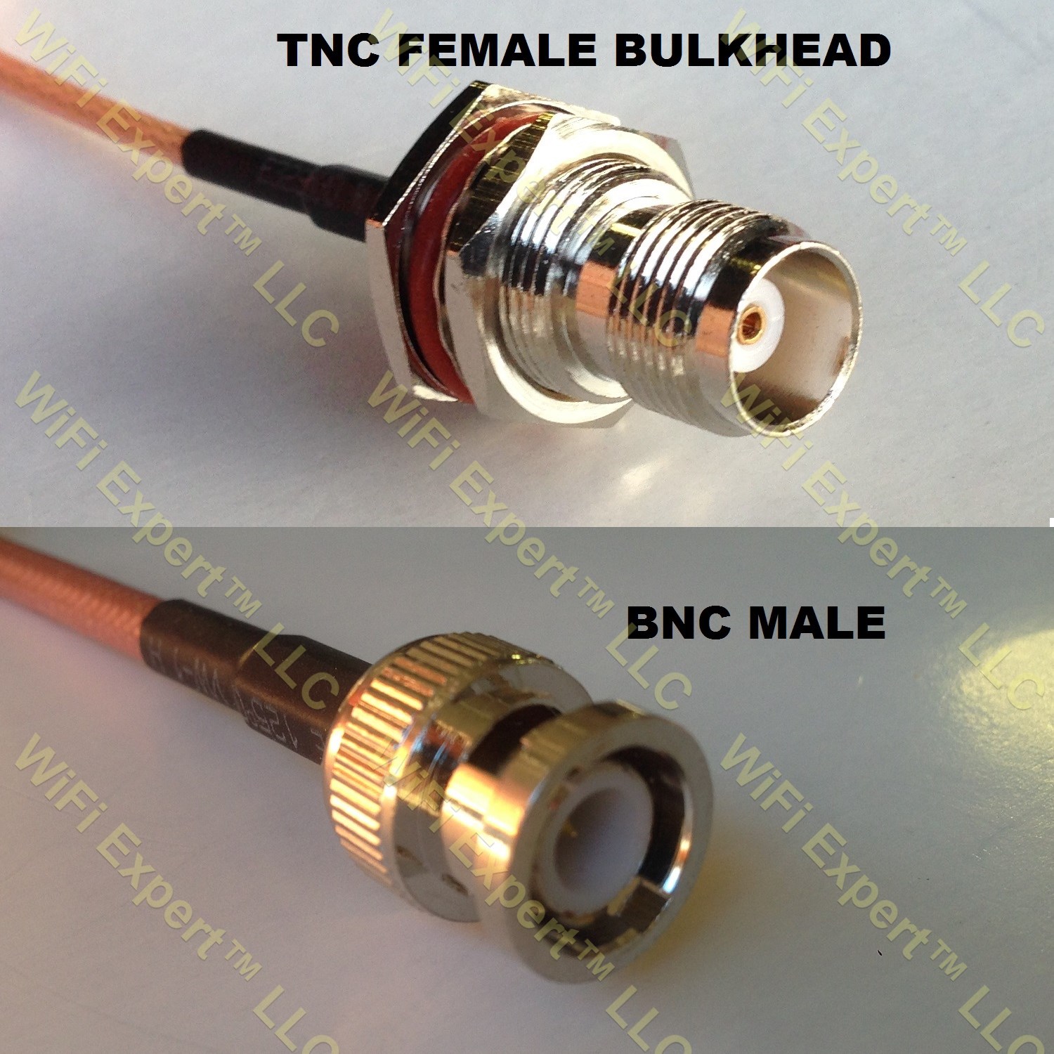 RG400 TNC FEMALE BULKHEAD to BNC MALE Coaxial RF Pigtail Cable – RF ...
