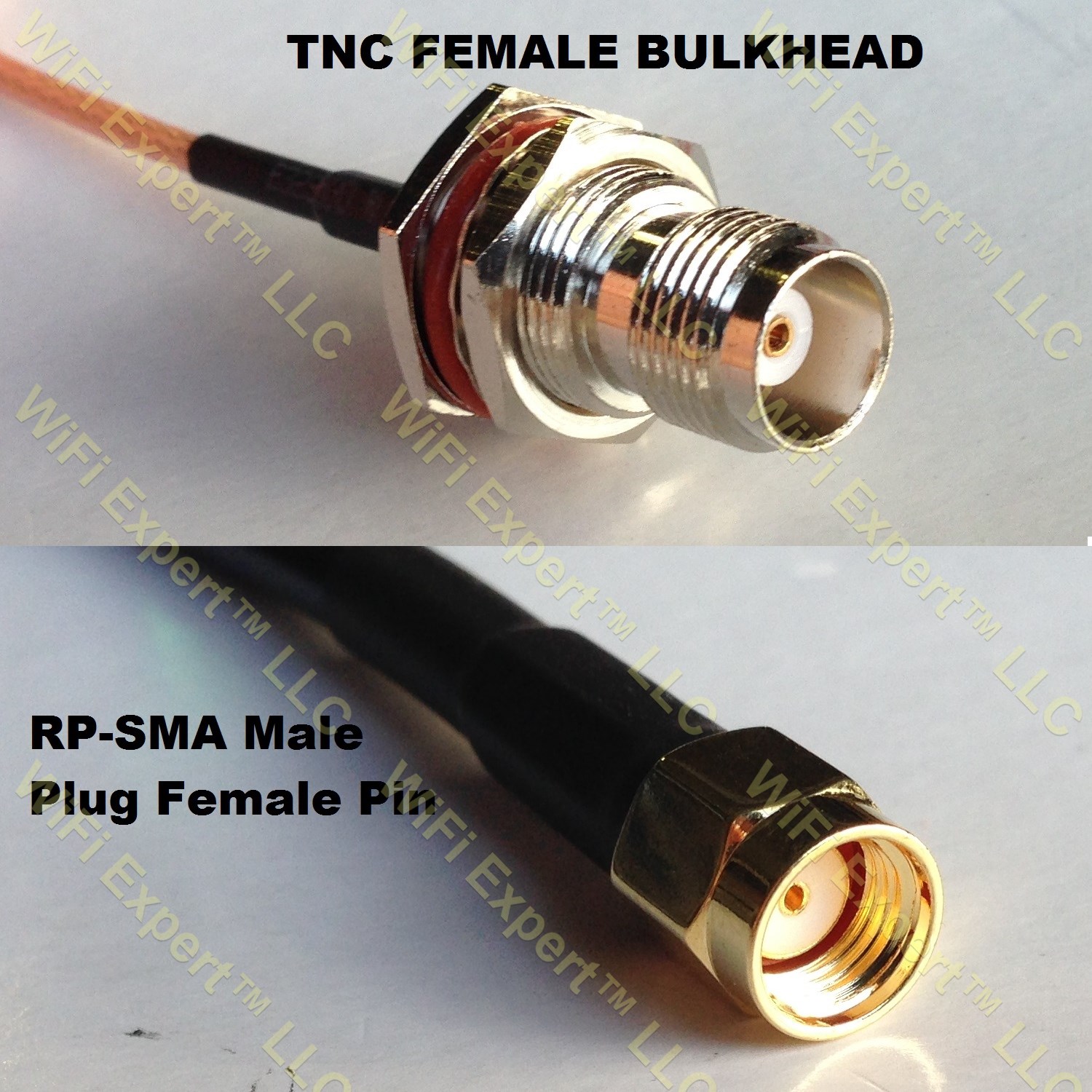 RG400 TNC FEMALE BULKHEAD to RP-SMA MALE Coaxial RF Pigtail Cable – RF Coaxial Cables, Adapters ...