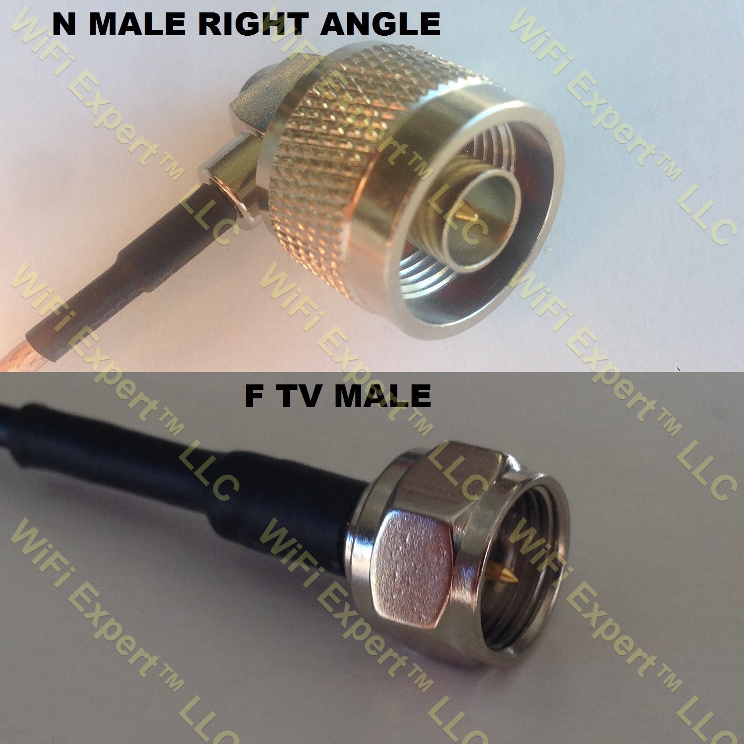 RG400 N MALE ANGLE to F MALE Coaxial RF Pigtail Cable – RF Coaxial ...