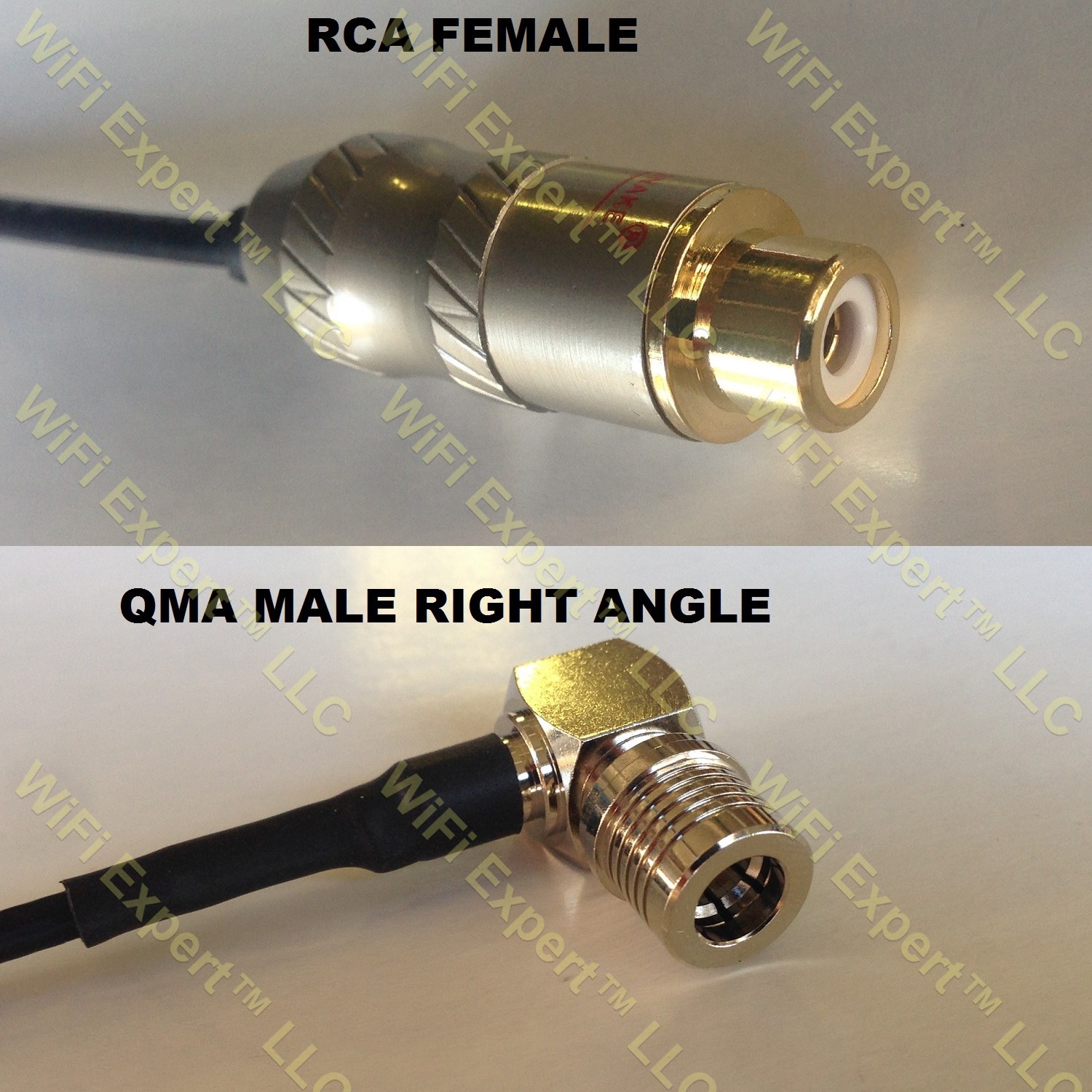 RG142 RCA FEMALE to QMA MALE ANGLE Coaxial RF Pigtail Cable – RF ...
