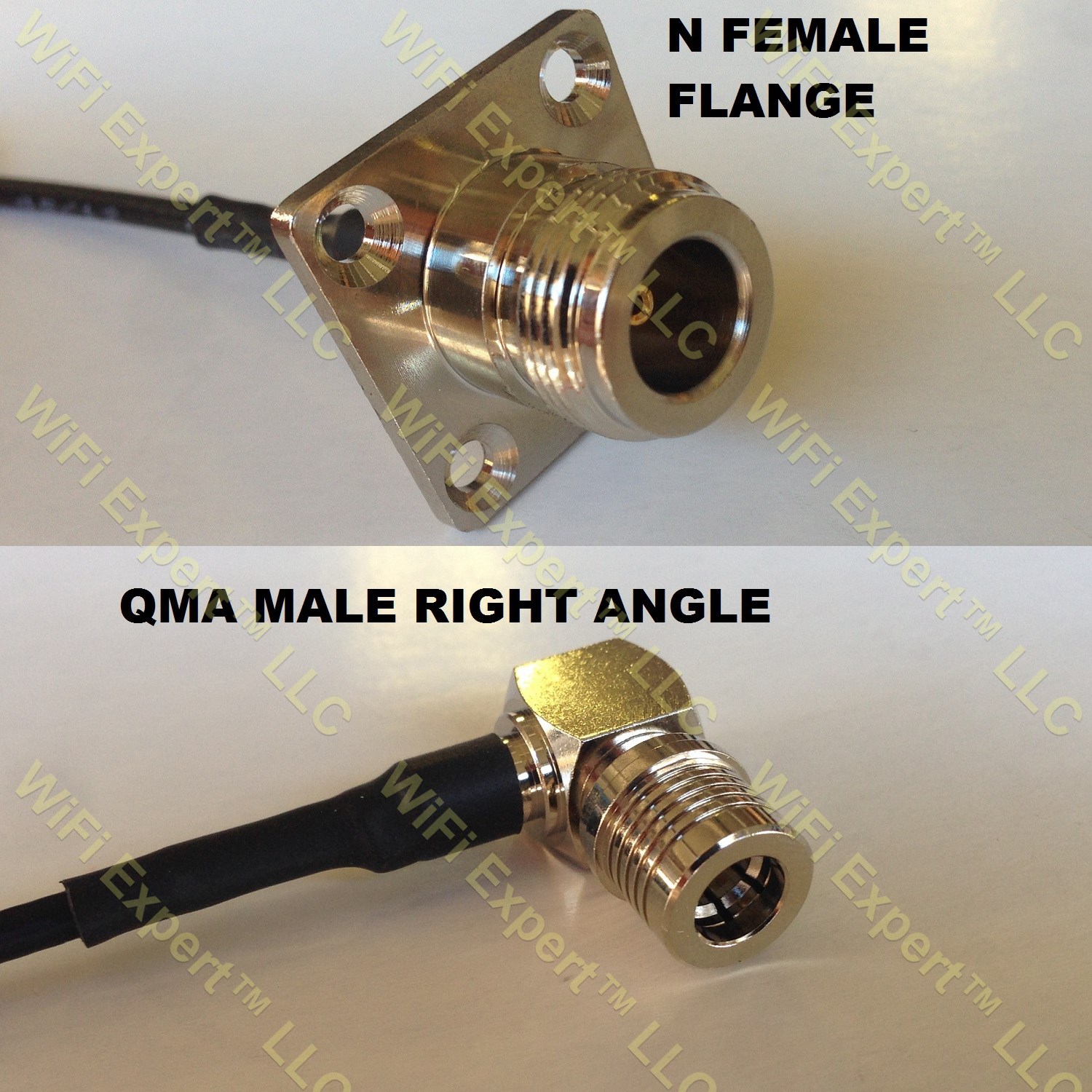 LMR100 N FLANGE FEMALE to QMA MALE ANGLE Coaxial RF Pigtail Cable – RF ...