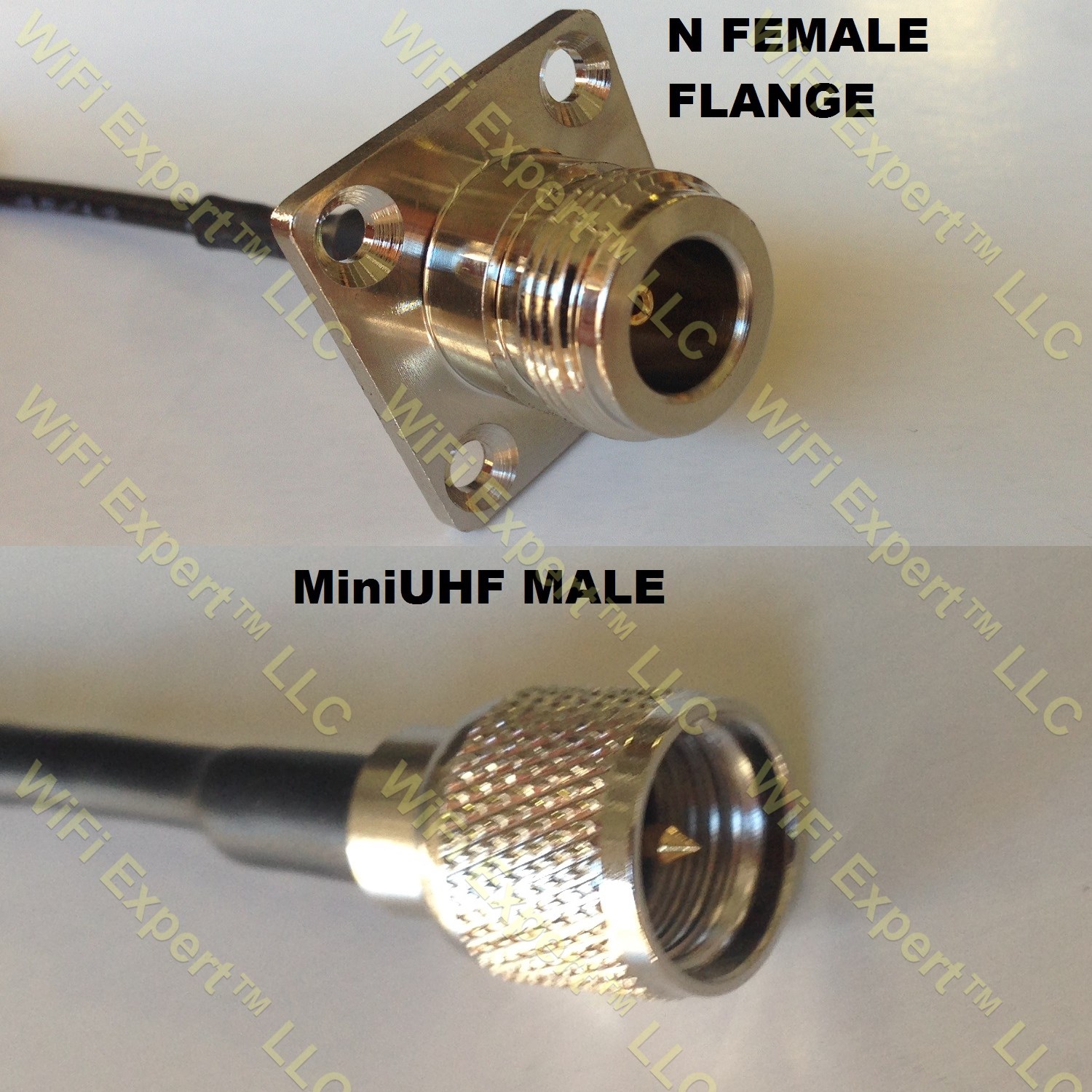 LMR100 N FLANGE FEMALE to MINI UHF MALE Coaxial RF Pigtail Cable – RF ...