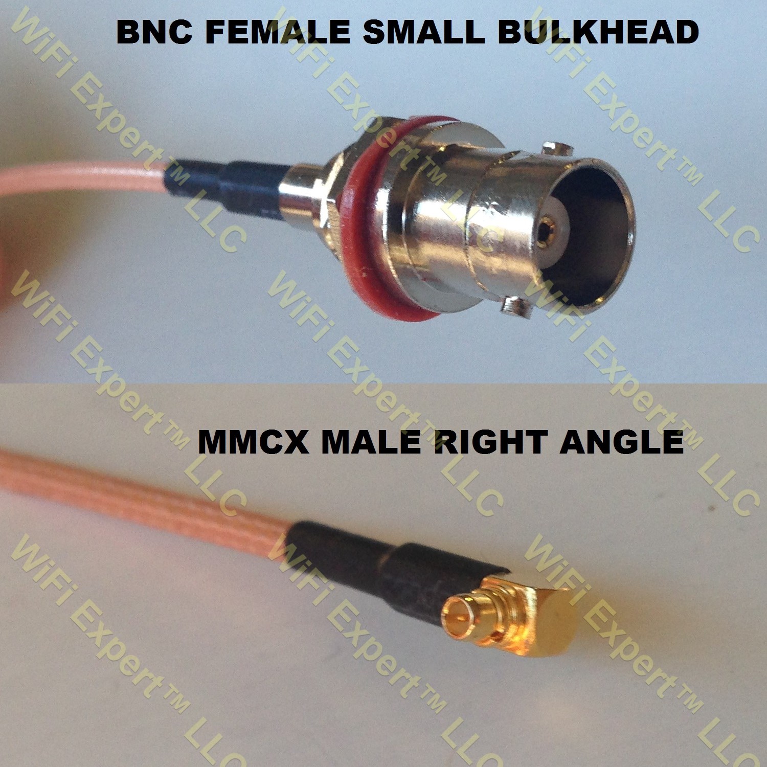 LMR100 BNC FEMALE SM BULKHEAD to MMCX MALE ANGLE Coaxial RF Pigtail Cable – RF Coaxial Cables ...