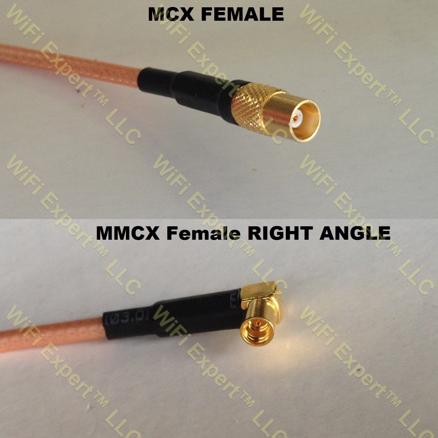 RG316 MCX FEMALE to MMCX FEMALE ANGLE Coaxial RF Pigtail Cable – RF Coaxial Cables, Adapters ...
