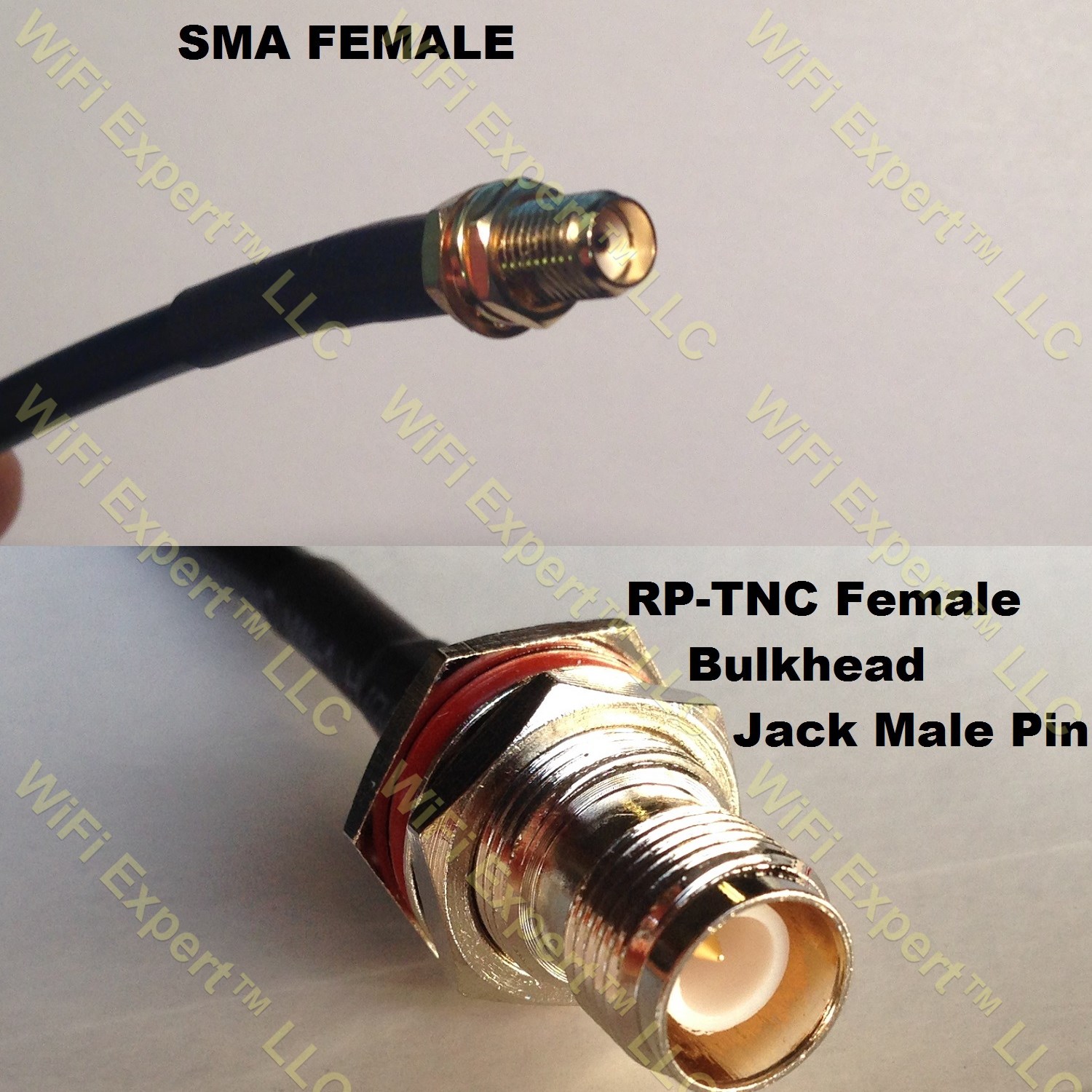 RG58 SMA FEMALE to RP-TNC FEMALE BULKHEAD Coaxial RF Pigtail Cable – RF ...