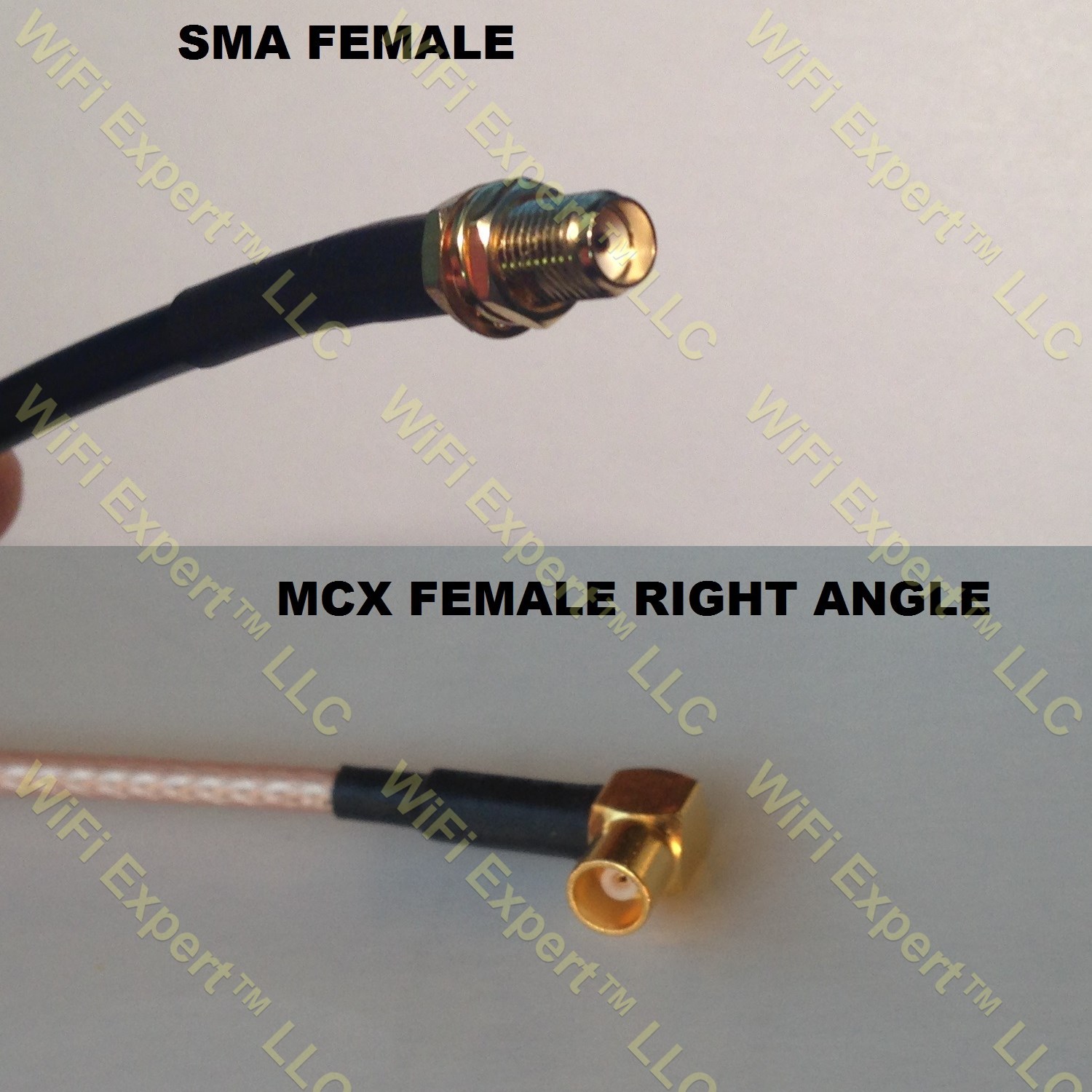 LMR100 SMA FEMALE to MCX FEMALE ANGLE Coaxial RF Pigtail Cable – RF ...
