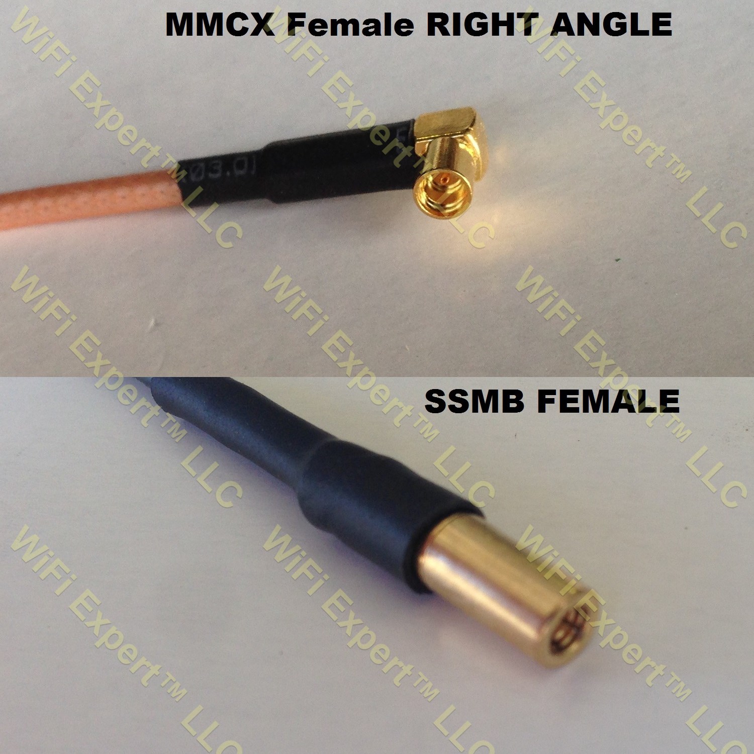 RG316 MMCX FEMALE ANGLE to SSMB Female Coaxial RF Pigtail Cable – RF ...