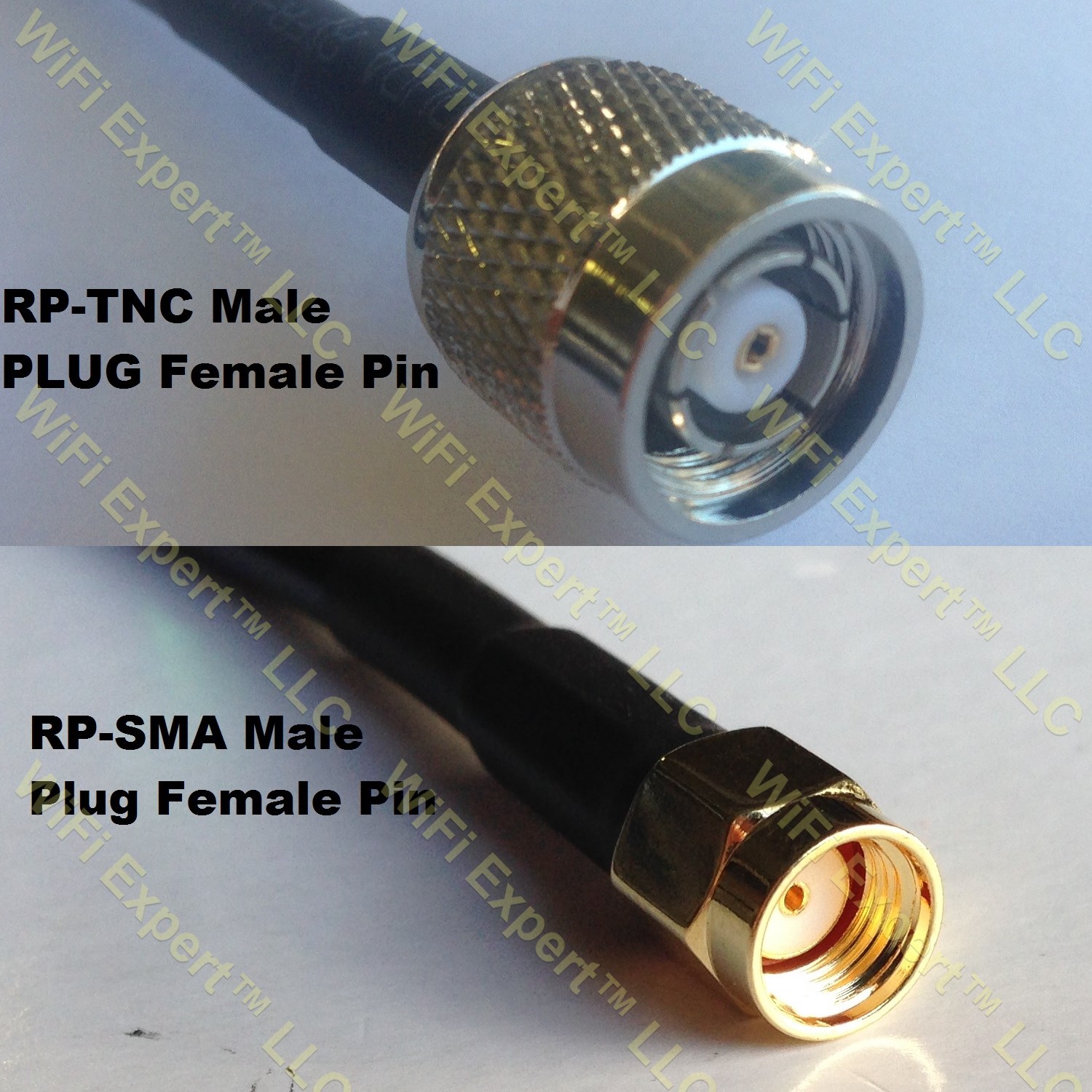 RG400 RP-TNC MALE to RP-SMA MALE Coaxial RF Pigtail Cable – RF Coaxial ...