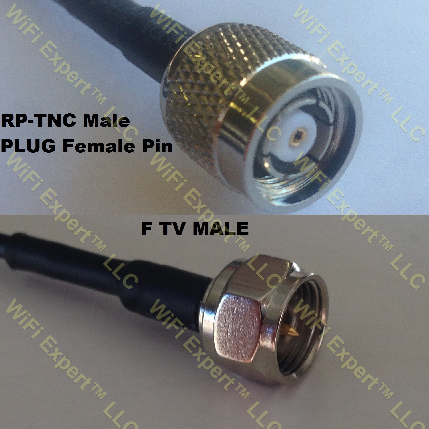 RG142 RP-TNC MALE to F MALE Coaxial RF Pigtail Cable – RF Coaxial Cables, Adapters, Connectors ...