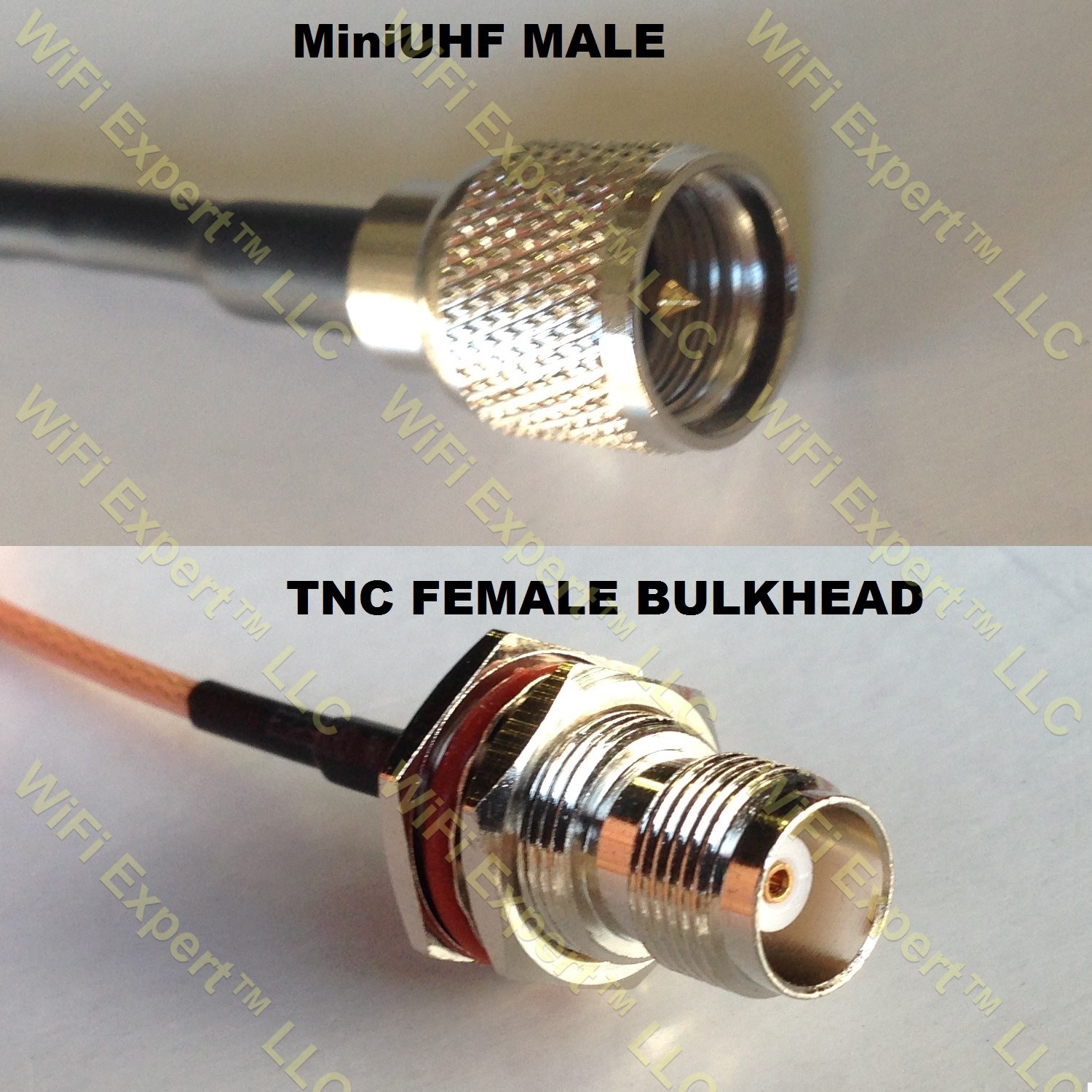 RG58 MINI UHF MALE to TNC FEMALE BULKHEAD Coaxial RF Pigtail Cable – RF ...