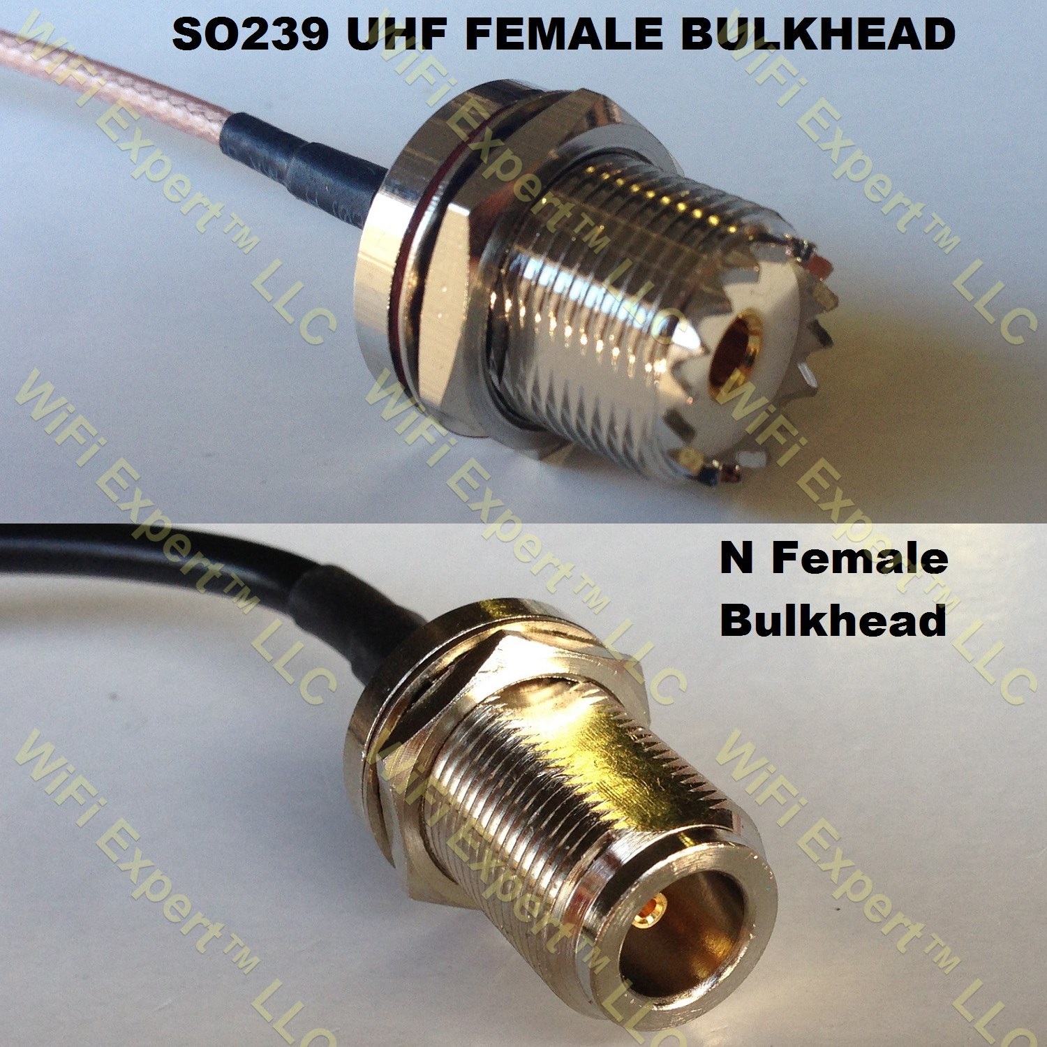 RG316 UHF Female BULKHEAD to N FEMALE BULKHEAD Coaxial RF Pigtail Cable ...