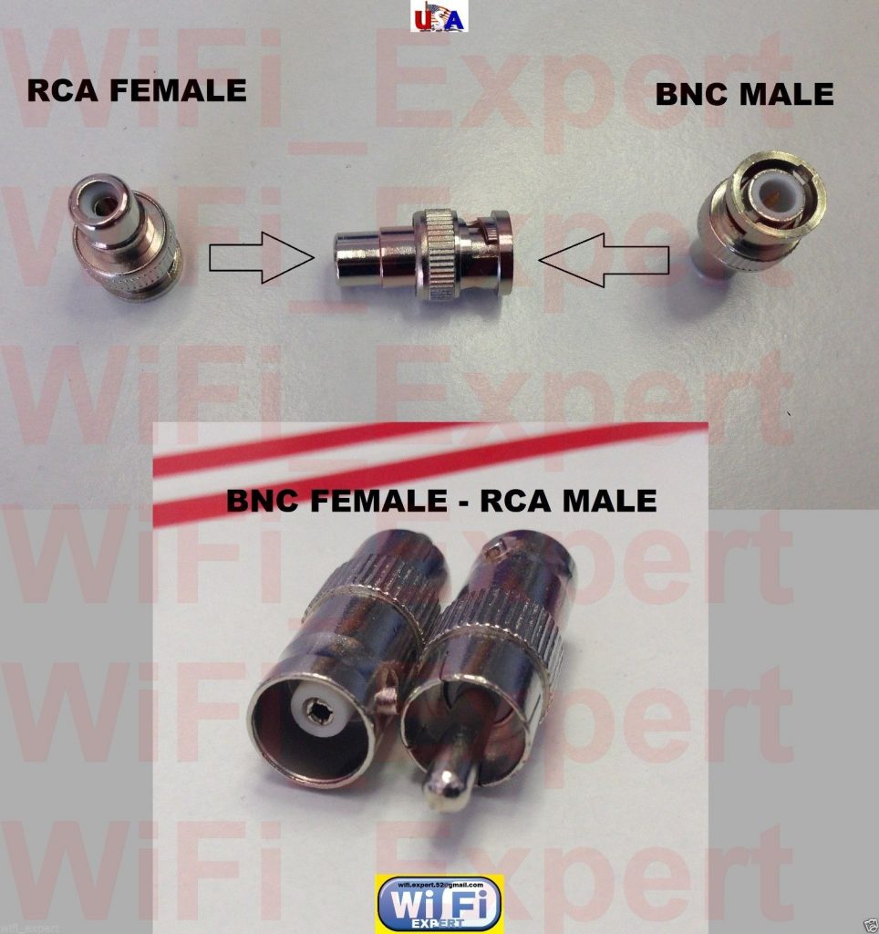 BNC Male Female To RCA Male Female RF Connector Adapter WiFi Antenna ...