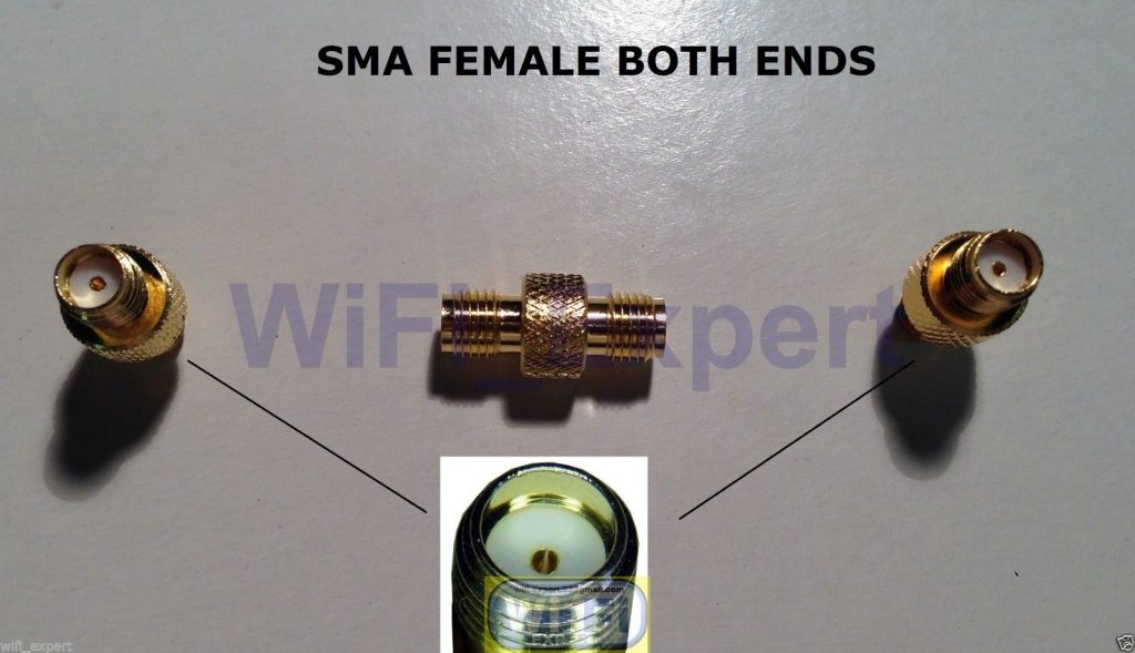 SMA female To SMA female connect 2 SMA MALES Straight RF Connector ...