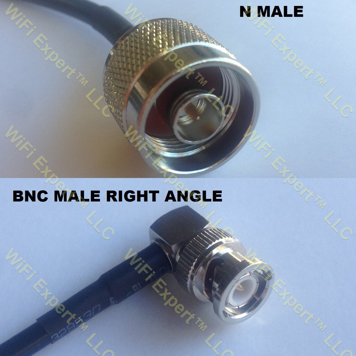 RG58 N MALE to BNC MALE ANGLE Coaxial RF Pigtail Cable – RF Coaxial ...